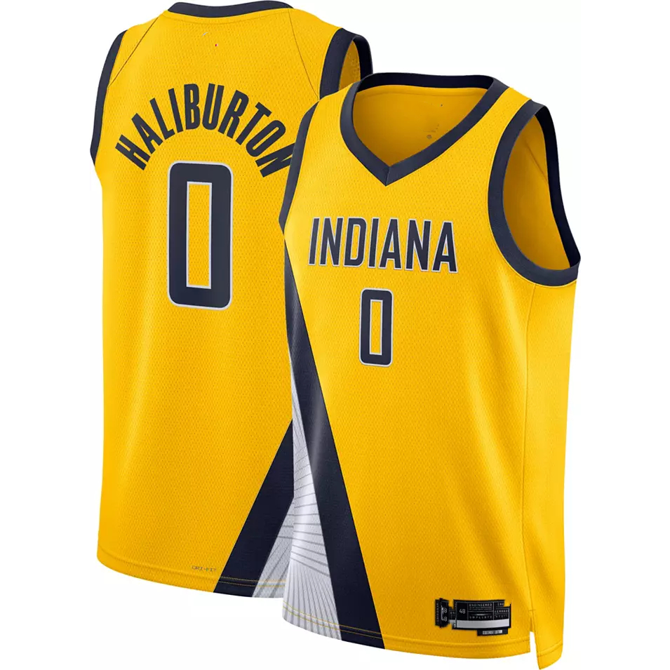 Tyrese Haliburton 2023-24 Indiana Pacers Black #0 City Edition Jersey ...