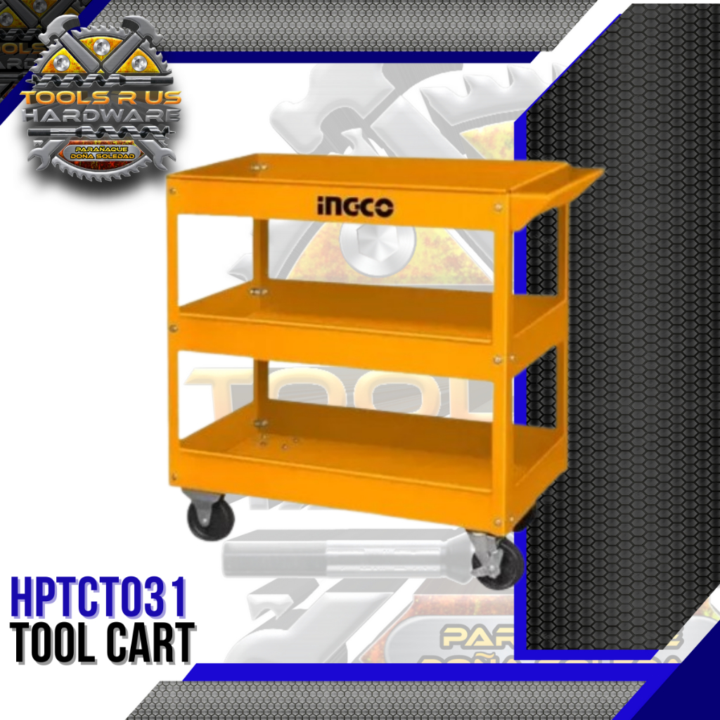 Ingco Tool Cart 3 Tray Heavy Duty HPTCT031 BL-HT TRUH | Shopee Philippines