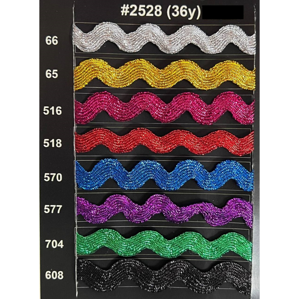 Ric Rac #2528 Metallic Trimmings Large (1 cm width) (36 yards per roll ...