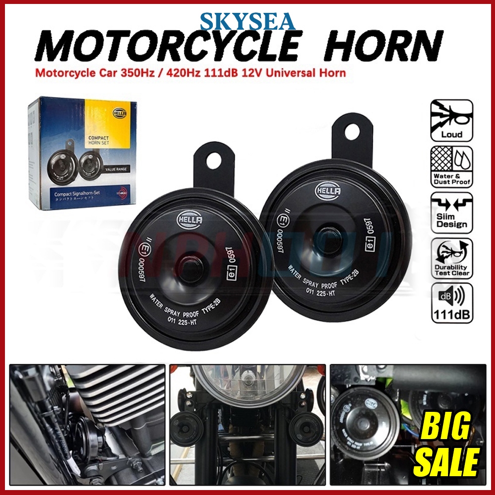 2pcs Original HELLA Horn Classic Horn Set Value Range For Motorcycle ...