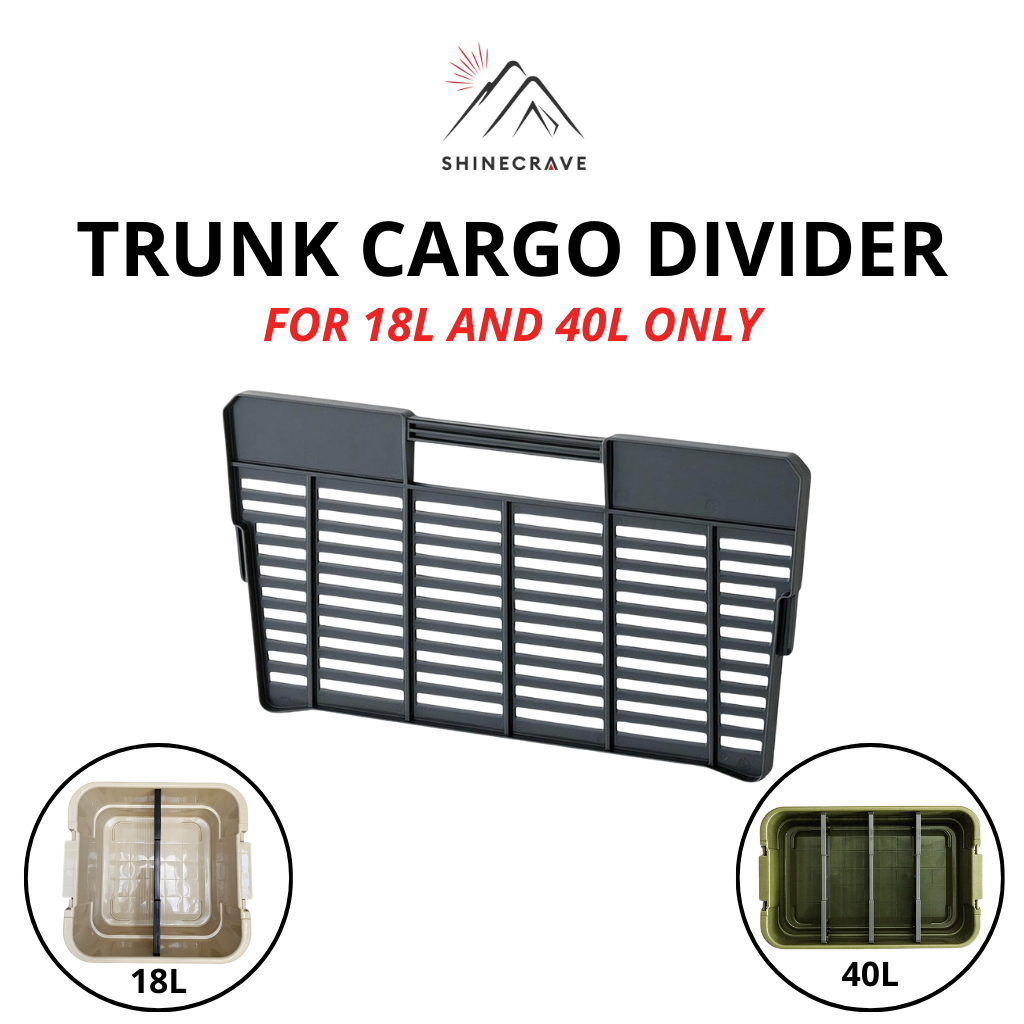 SHINECRAVE Trunk Cargo Divider | for 18L and 40L | Black | | Shopee ...