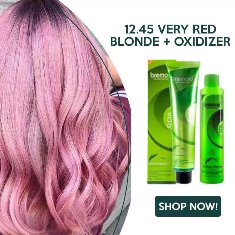 BUY 1 TAKE 1 ️bremod PINK Hair color 12.45 very red blonde with ...