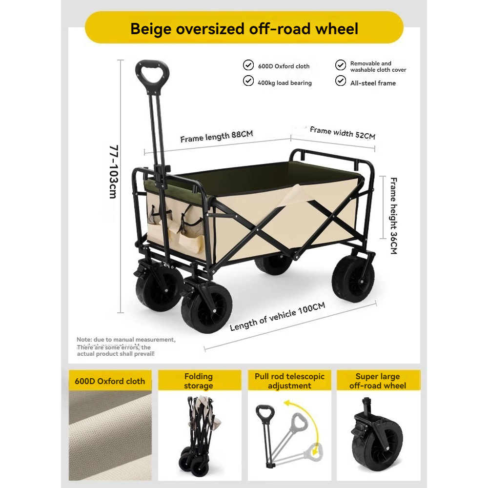 Multifunctional Foldable Trolley Wagon Family Picnic Beach Shopping ...