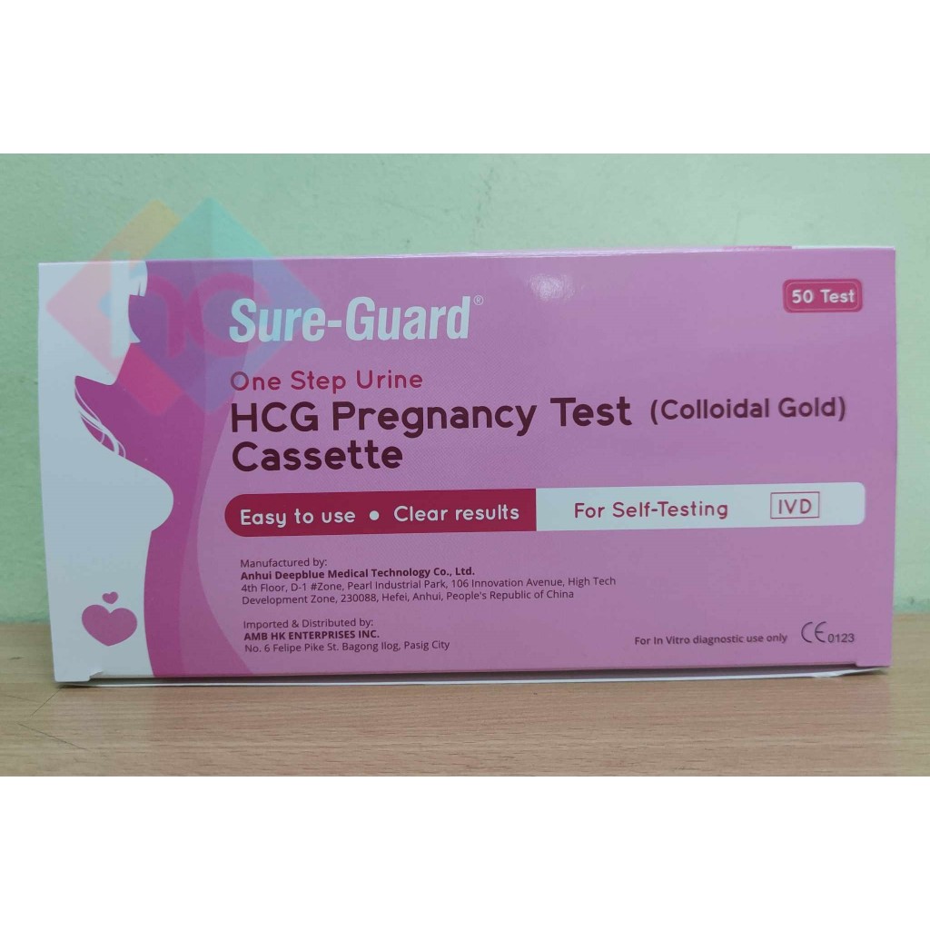 SURE-GUARD HCG Pregnancy Test (Colloidal Gold) Cassette 50's (Exp,2026 ...