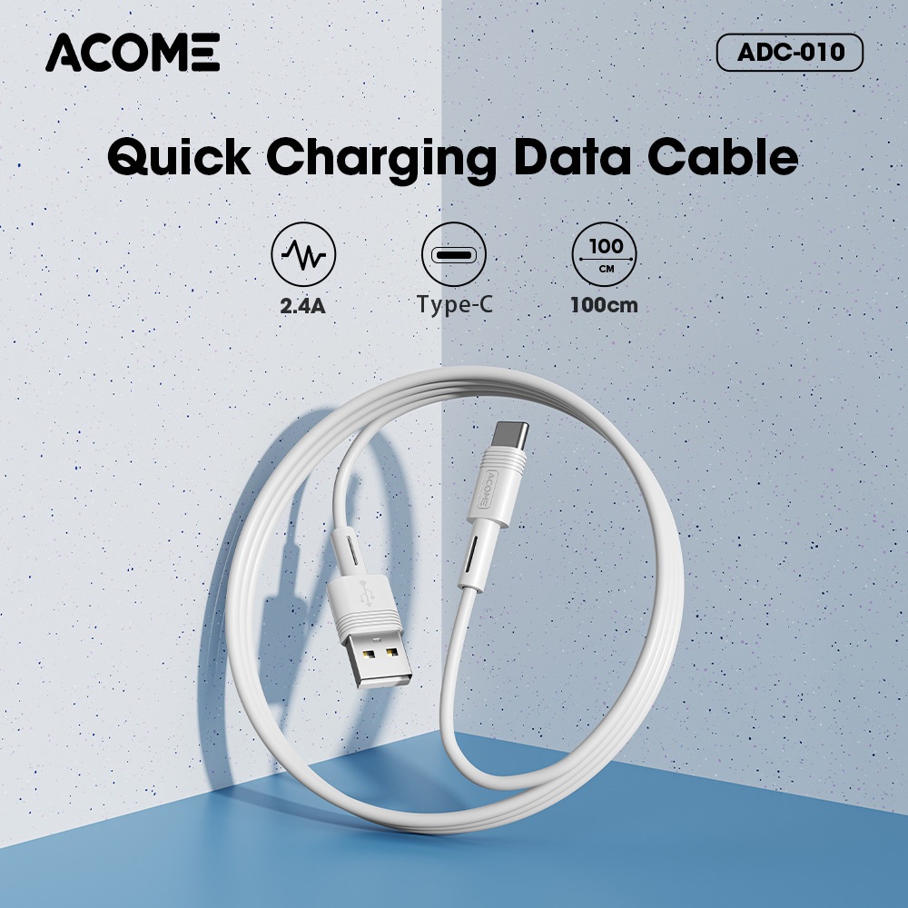 Acome ADC-010 Data Cable Type C Fast Charging 2.4A 100cm - 1 Year ...