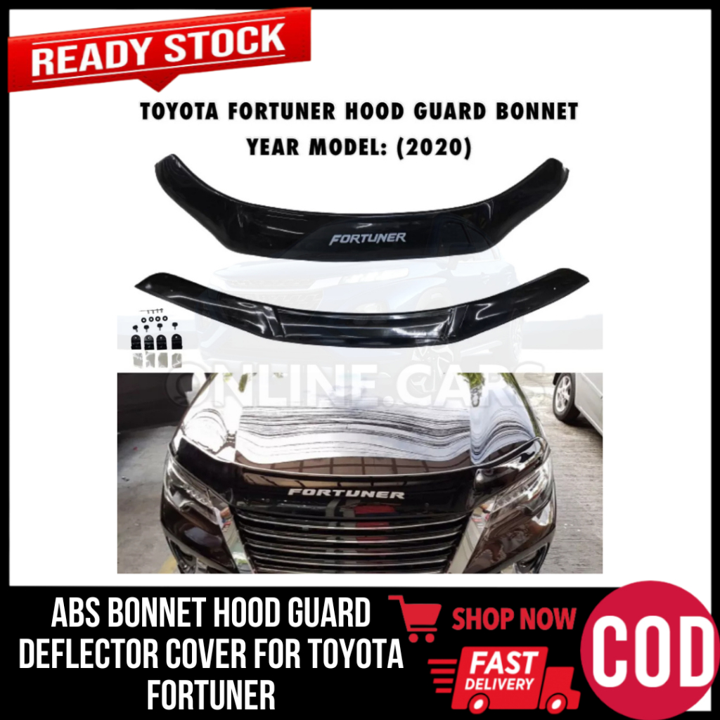 GCAO ABS Bonnet Hood Guard Deflector Cover For Toyota Fortuner 2020 ...