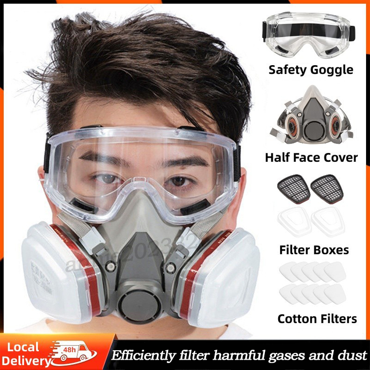 ⭐Effectively filter 99.99%⭐gas mask full face gas mask respirator for ...