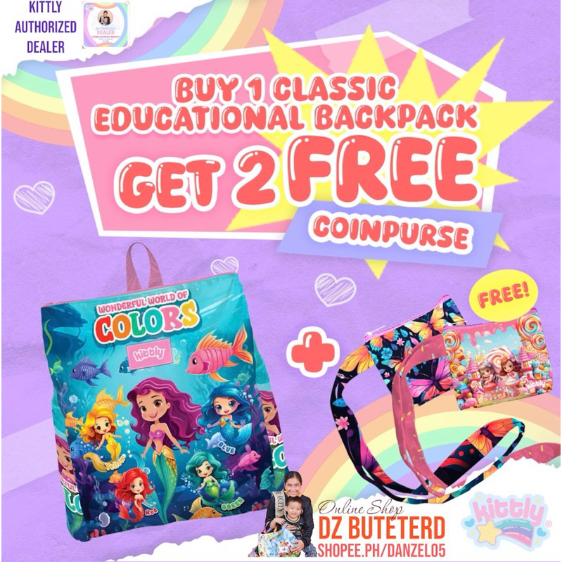 [DZ Buteterd] Kittlv MERMAID Collection Educational Backpack | Shopee ...