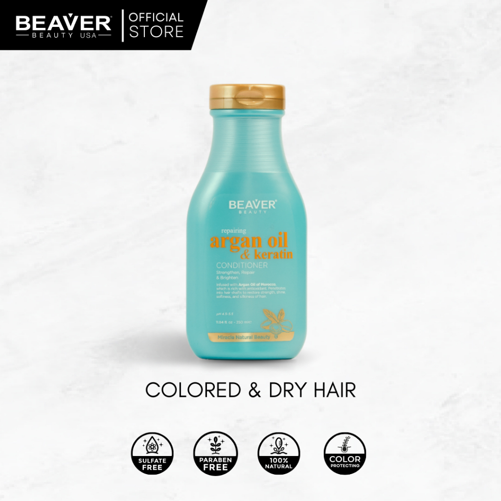 Beaver Beauty Naturals Argan Oil and Keratin Conditioner 350ml | Shopee ...