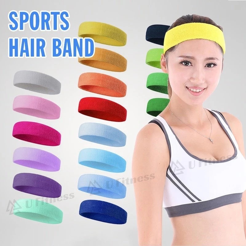 Sport turban yoga sweat headband gym for men and women 1PCS | Shopee ...