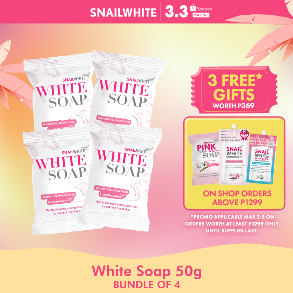 SNAILWHITE White Soap 50g Bundle of 4 | Shopee Philippines