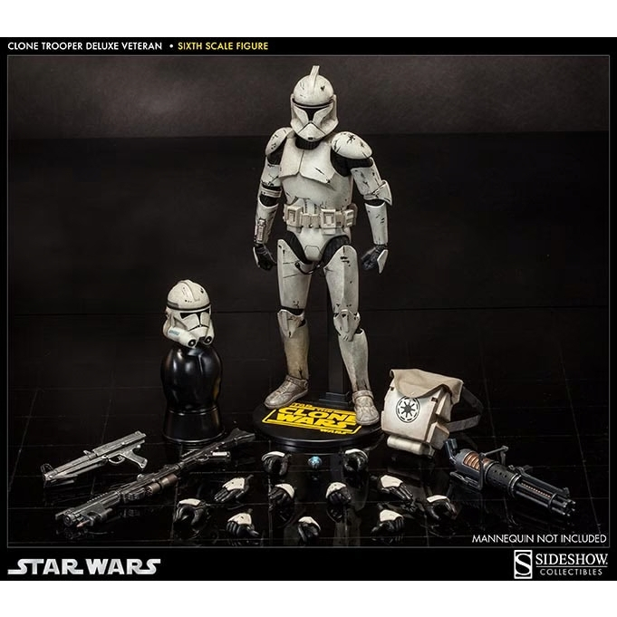 Sideshow 1/6 Clone Trooper Deluxe Veteran Star Wars Hot Toys | Shopee ...