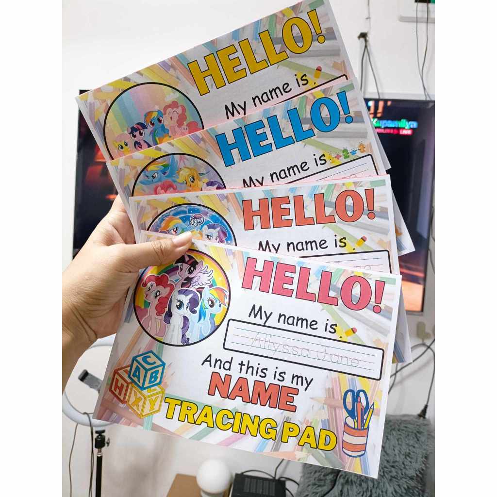 Personalized Tracing Pad Name Number Alphabet Cursive ror Dotted ...