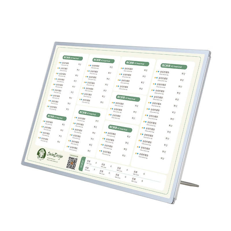 LDE light box menu board hanging Menu board display led coffee shop for ...