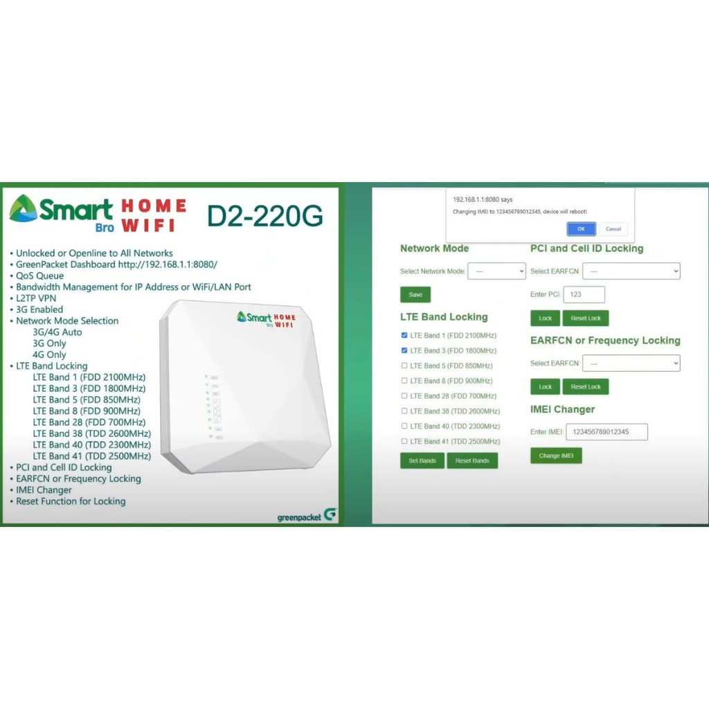 GREEN PACKET D2 LTE ADVANCE LIFETIME OPENLINE ANY SIM PWEDE | Shopee ...