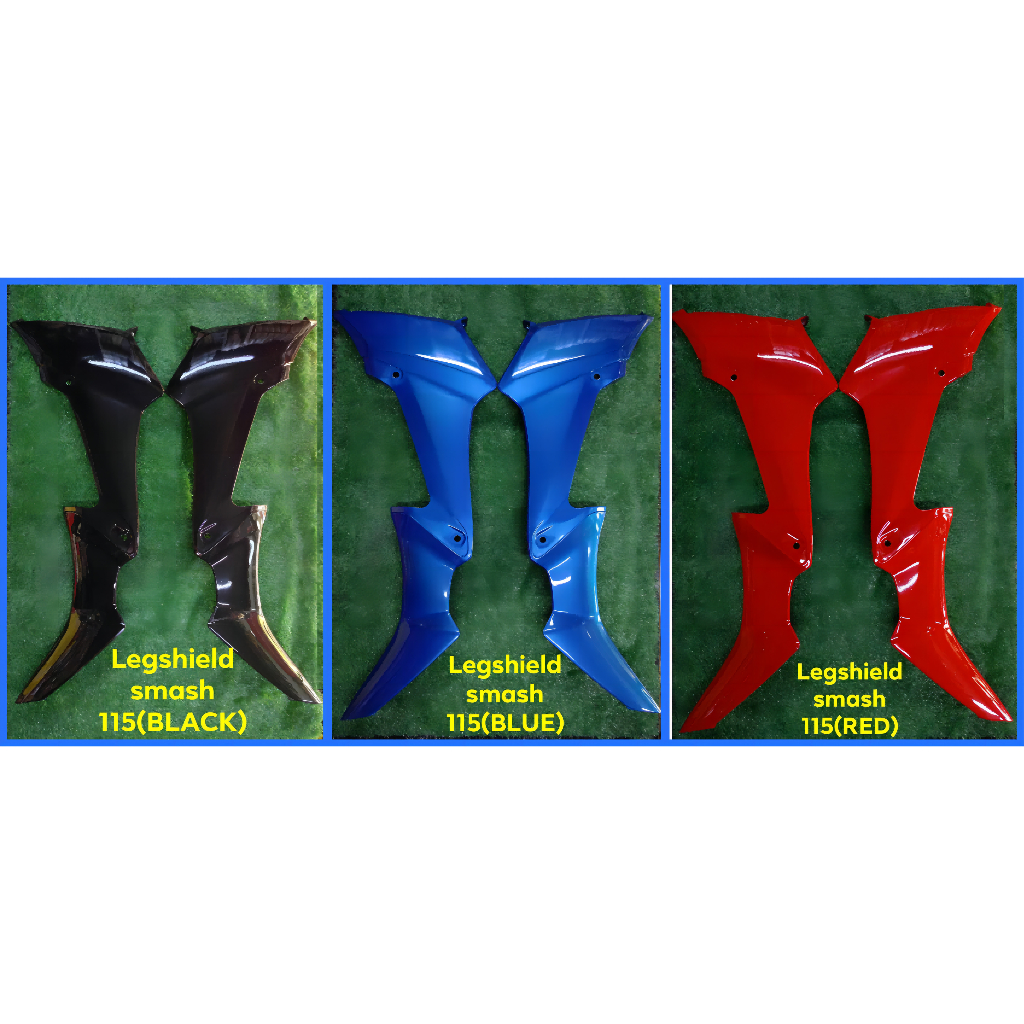 Legshield Cover (set) smash 115 (Black/Blue/Red/Pink) | Shopee Philippines
