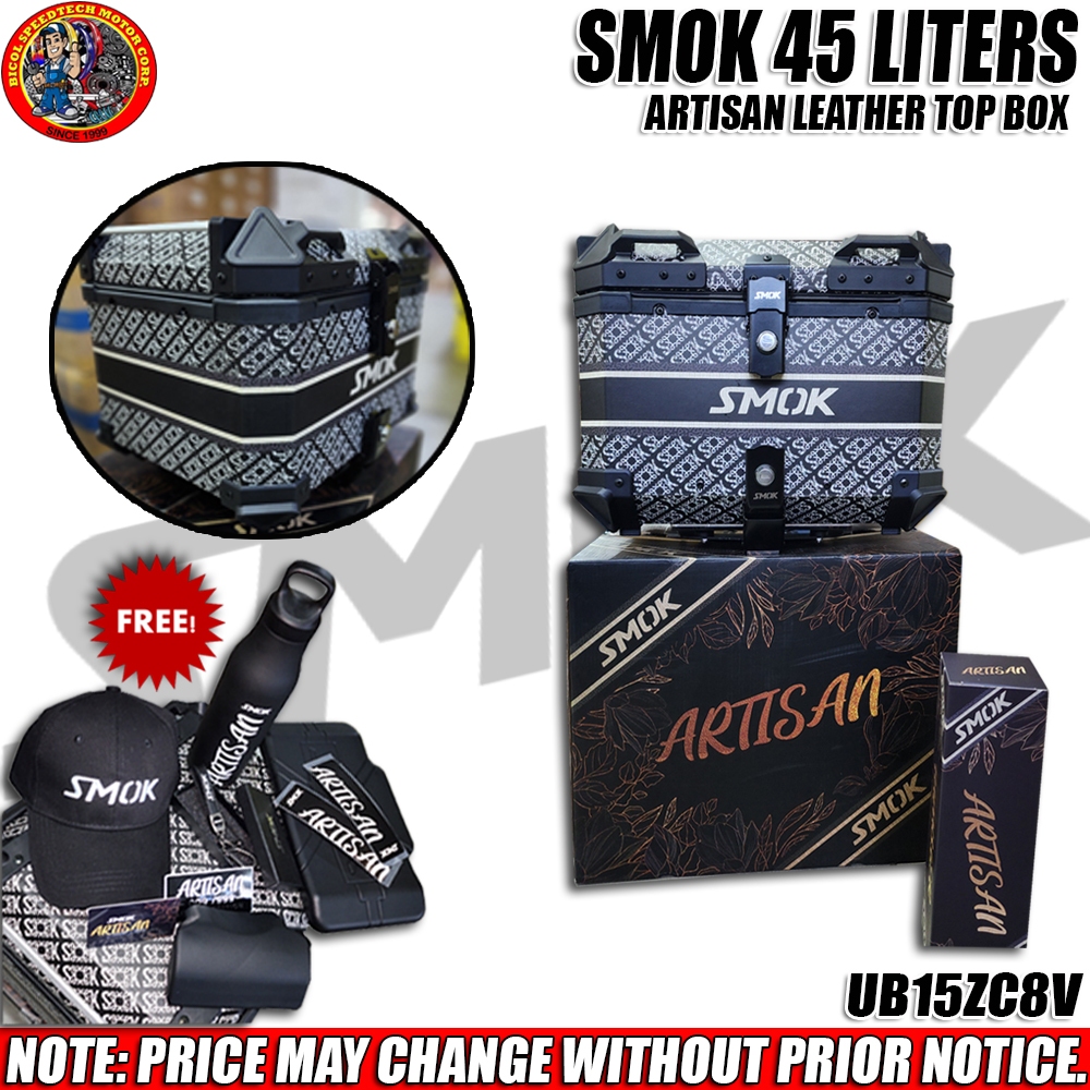 SMOK 45 LITERS ARTISAN LEATHER TOP BOX WITH FREEBIES WITH FREE AC ...