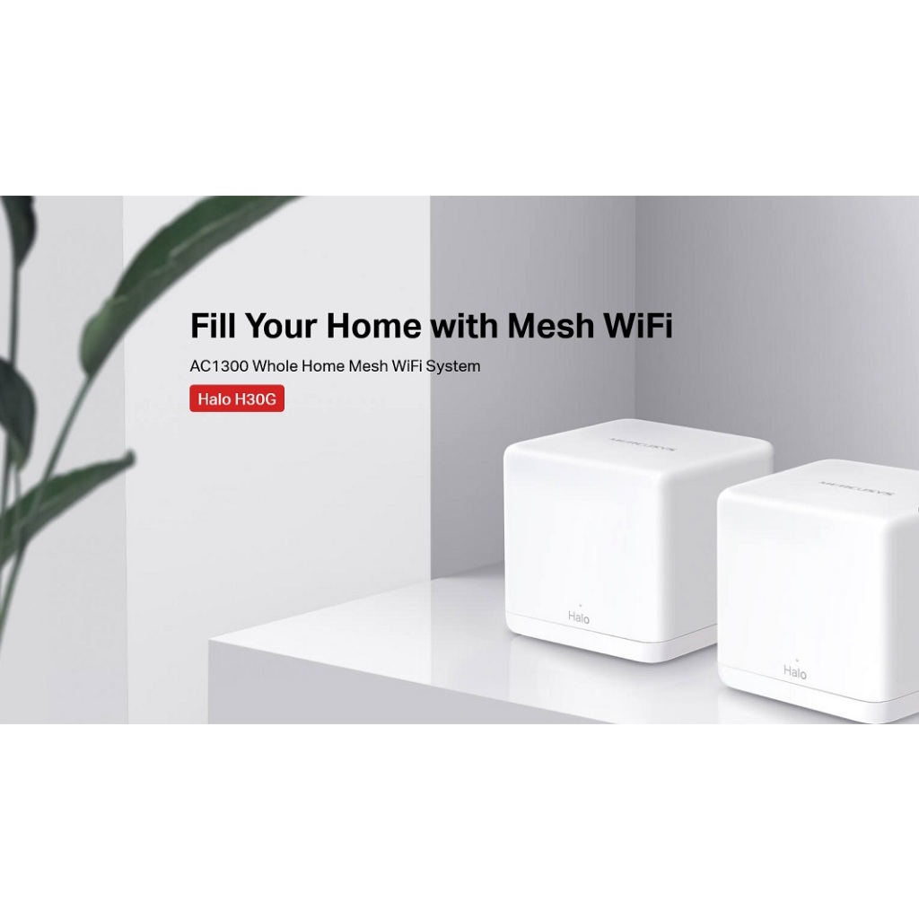 Mercusys Halo H30G AC1300 Whole Home Mesh Wi-Fi System (2-pack ...