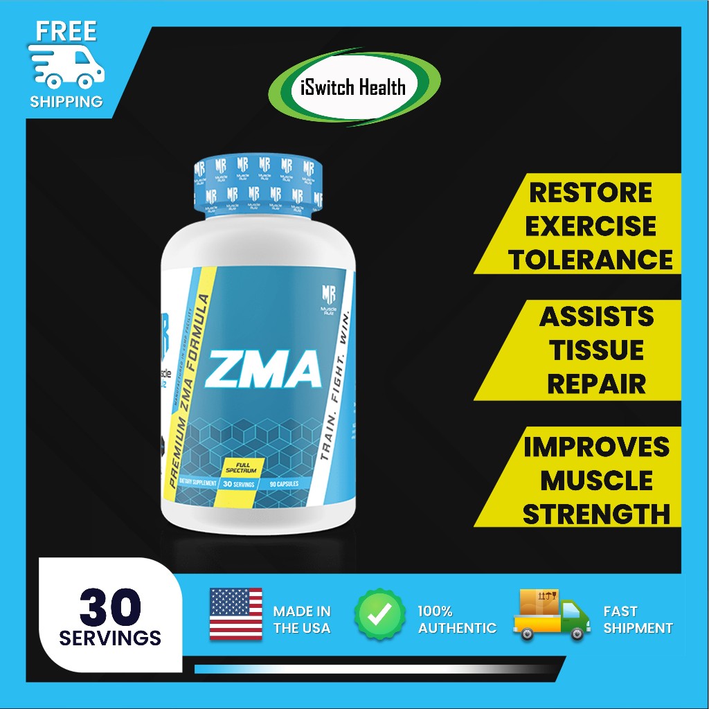 Muscle Rulz - ZMA - 90 Capsules | ZMA Supplement | Zinc Magnesium ...
