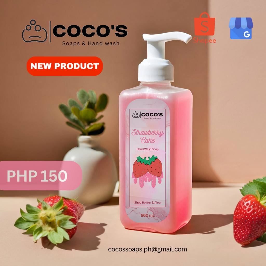 AntiBacterial Strawberry Cake Scented Hand Wash (Coco's Shop) | Shopee Philippines