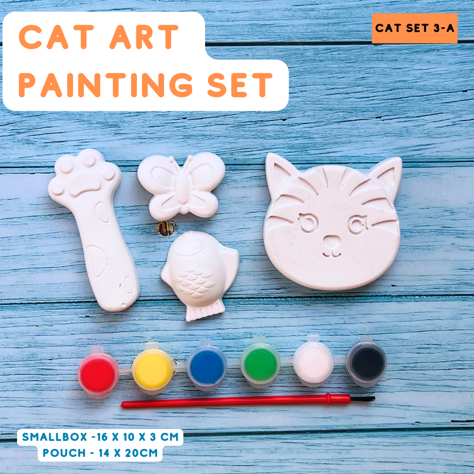 CATS SET 3-A ART PLASTER PAINTING KIT /PARTY GIVEAWAYS/ACTIVITY SET ...