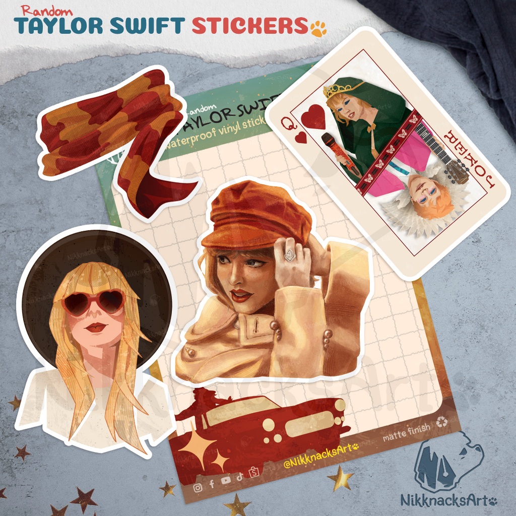 Taylor Swift Sticker Collection 3 - Waterproof & Weatherproof Vinyl ...