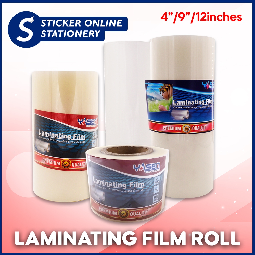 YASEN Laminating Film Roll 4inches/9inches/12inches (125 microns/250 ...