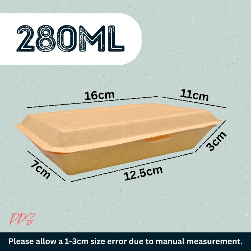 50pcs Disposable Paper Rice Box Plain Kraft Spaghetti Rice Take Out ...