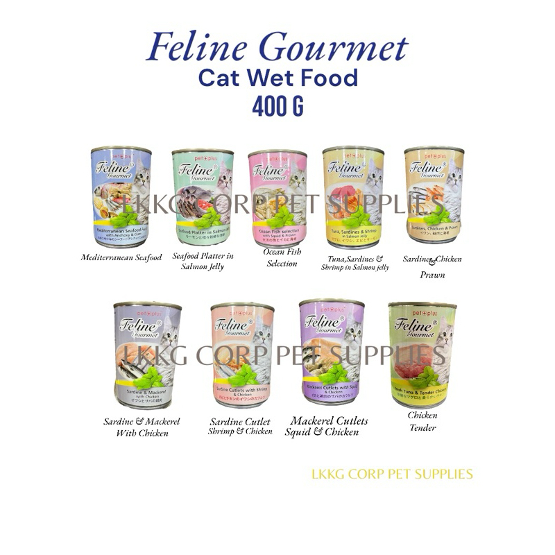 Feline Gourmet 400 grams 9 flavors | Shopee Philippines
