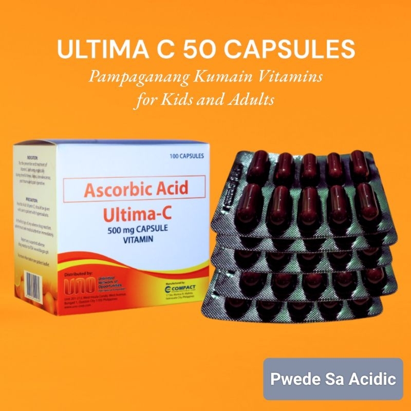 ULTIMA C Vitamins 50 Capsules | Pampaganang Kumain | Non-Acidic Formula ...