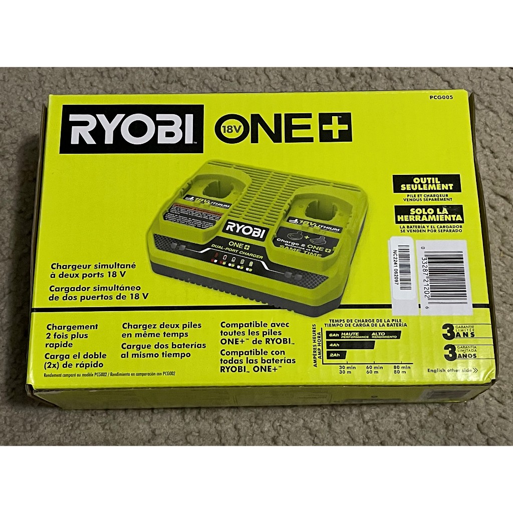RYOBI PCG005 18V Dual-Port Simultaneous Charger(converted to 220V ...