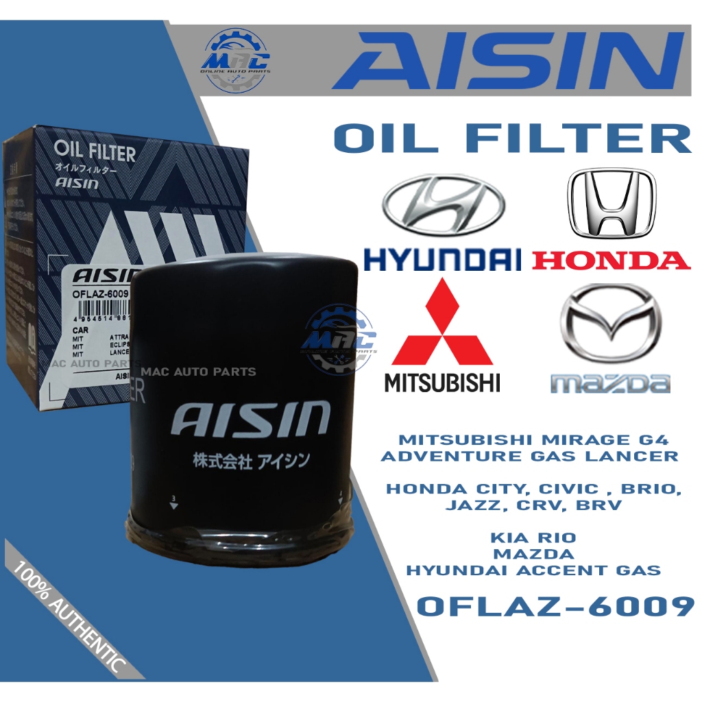 AISIN Oil Filter OFLAZ-6009 same as VIC C-415 for HONDA , MITSUBISHI ...