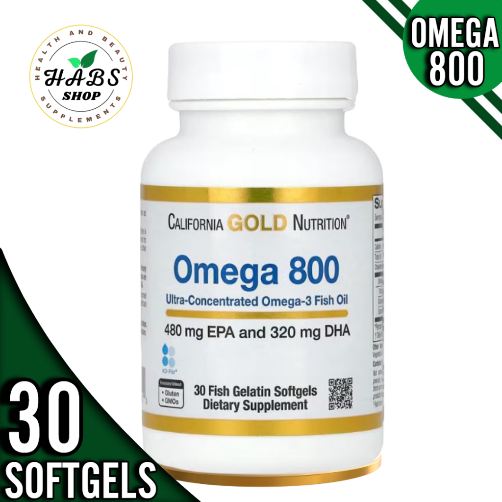 California Gold Nutrition Omega 800 Pharmaceutical Grade Fish Oil 80% ...