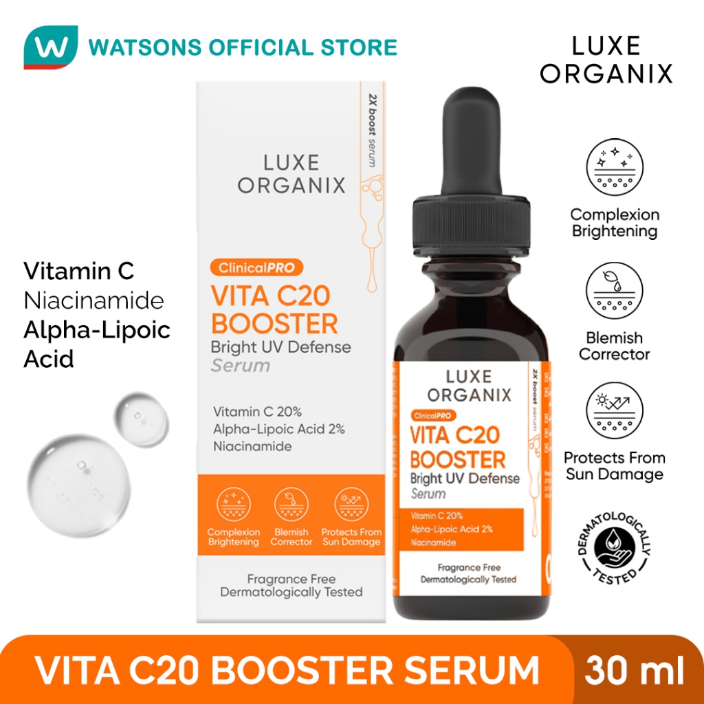 LUXE ORGANIX Clinical Pro Vita C20 Booster Serum 30ml | Shopee Philippines