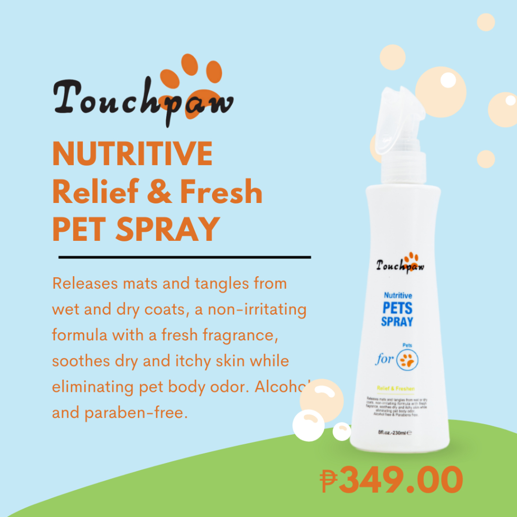 Touchpaw Relief & Freshen Nutritive Pets Spray 230ml | Shopee Philippines