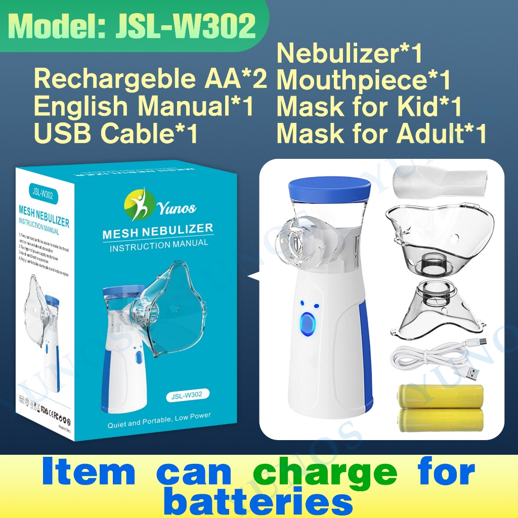 Yunos Rechargeable Portable Nebulizer For Asthma Inhaler Nebulizer ...
