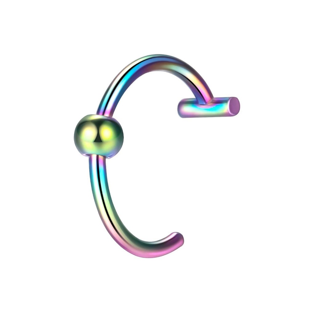 It's cool! Lip Medical Ring Nose Fake Titanium Steel Ring Piercing ...