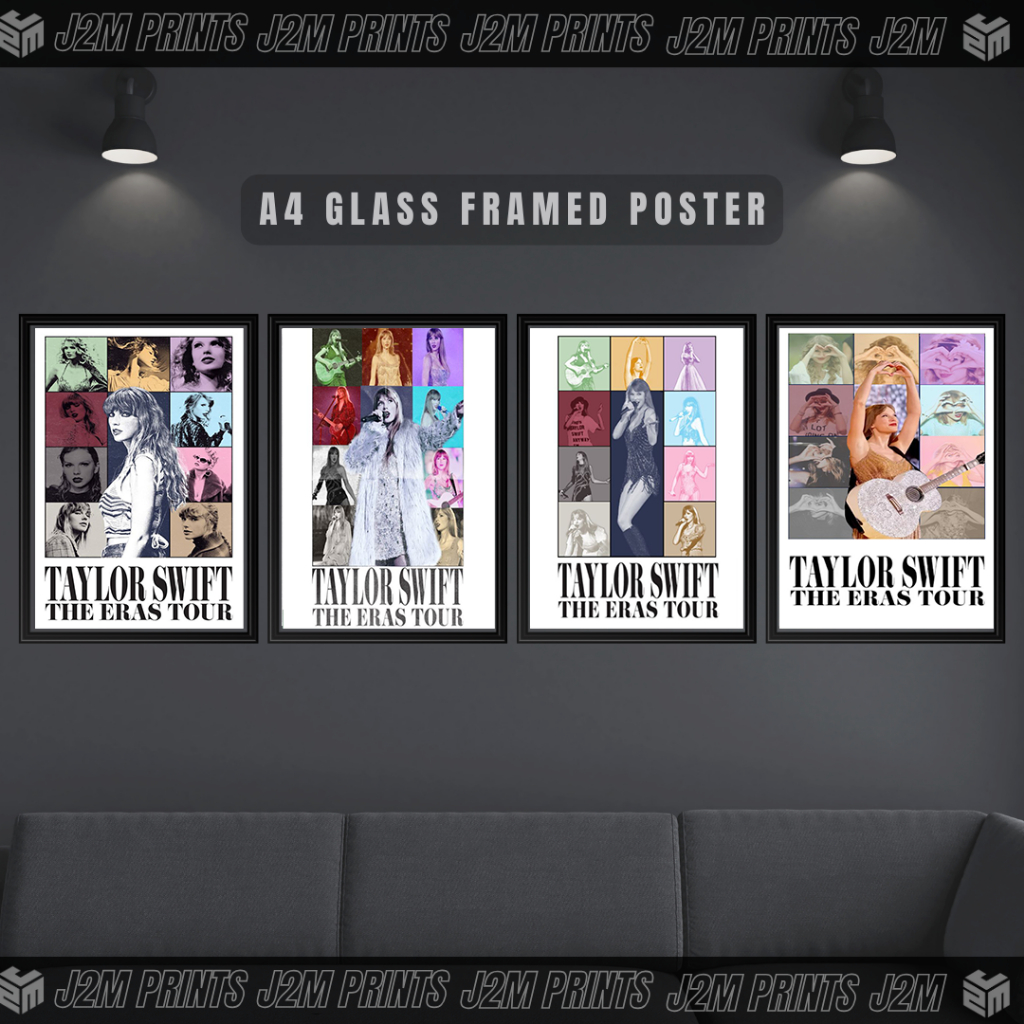 TAYLOR SWIFT ERAS TOUR A4 GLASS FRAMED POSTER | Shopee Philippines