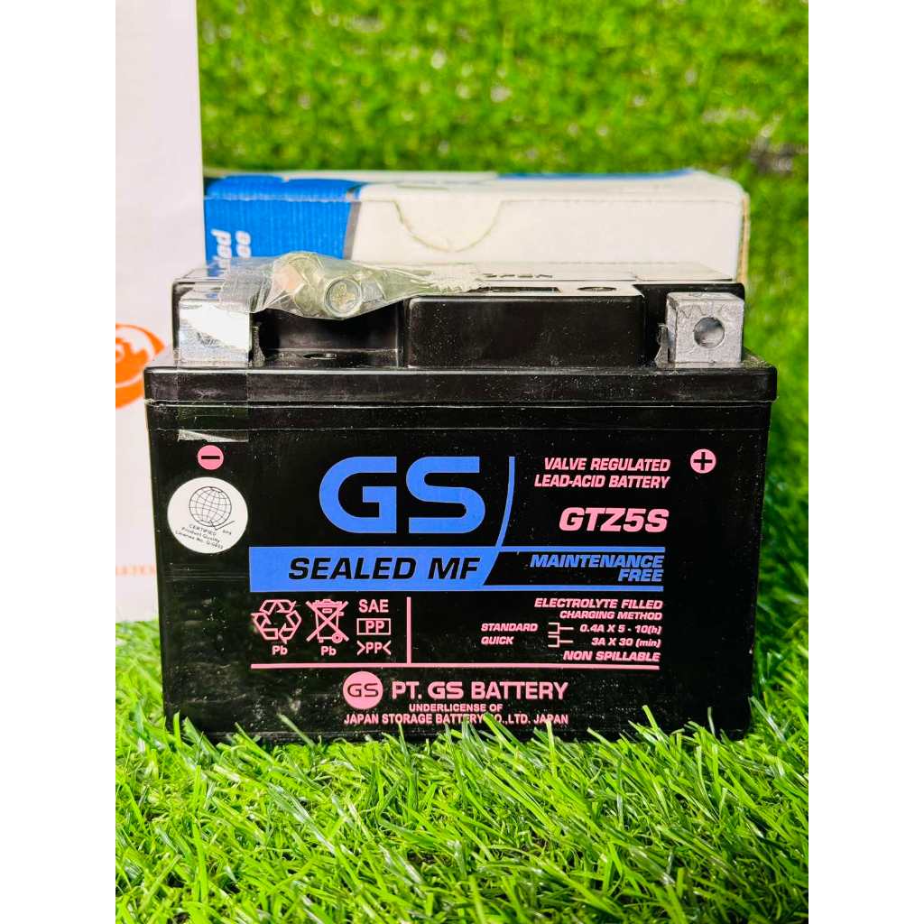 GS BATTERY GTZ5S VRLA SEALED Maintenance Free 12V 3.5Ah/10HR ORIGINAL ...