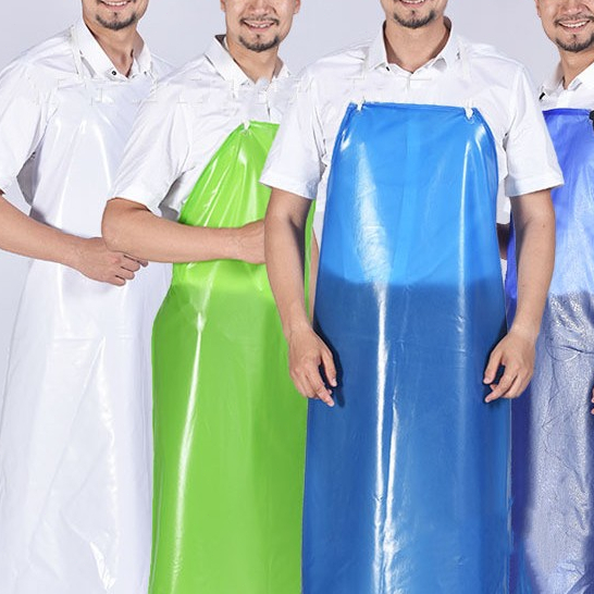 Thickened Apron Waterproof Oil Resistant Smock PVC Industrial Acid and ...