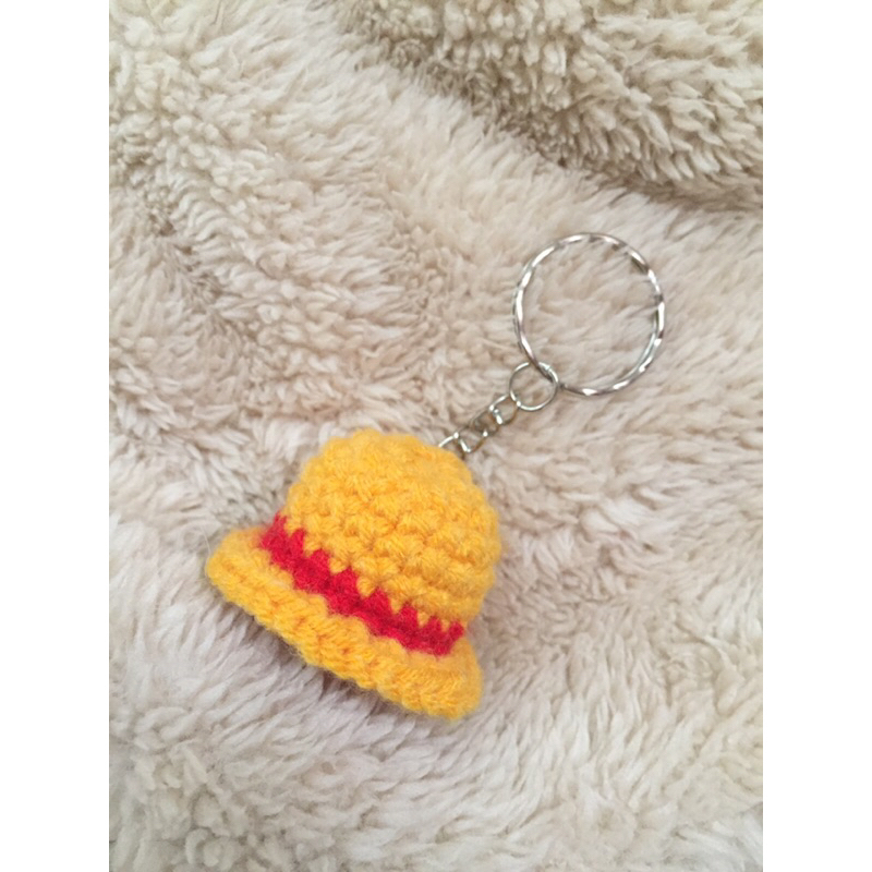One piece Luffy's Straw Hat Crochet (Small size keychain) | Shopee ...