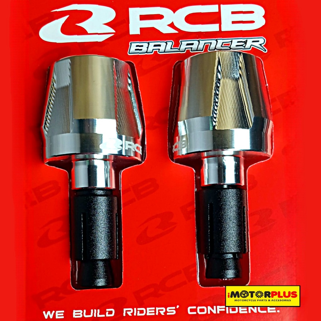 RCB HANDLE BAR END BALANCER M5 BLACK/SILVER | Shopee Philippines