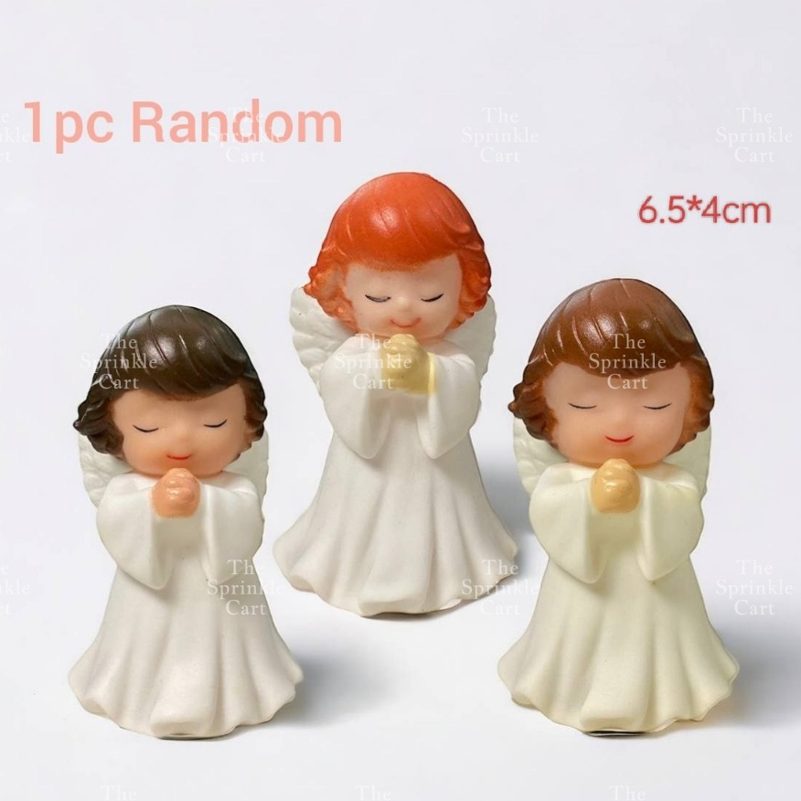 Angel Cake Topper Happy Christening Baptism Moon Baby Wings Cake Topper ...