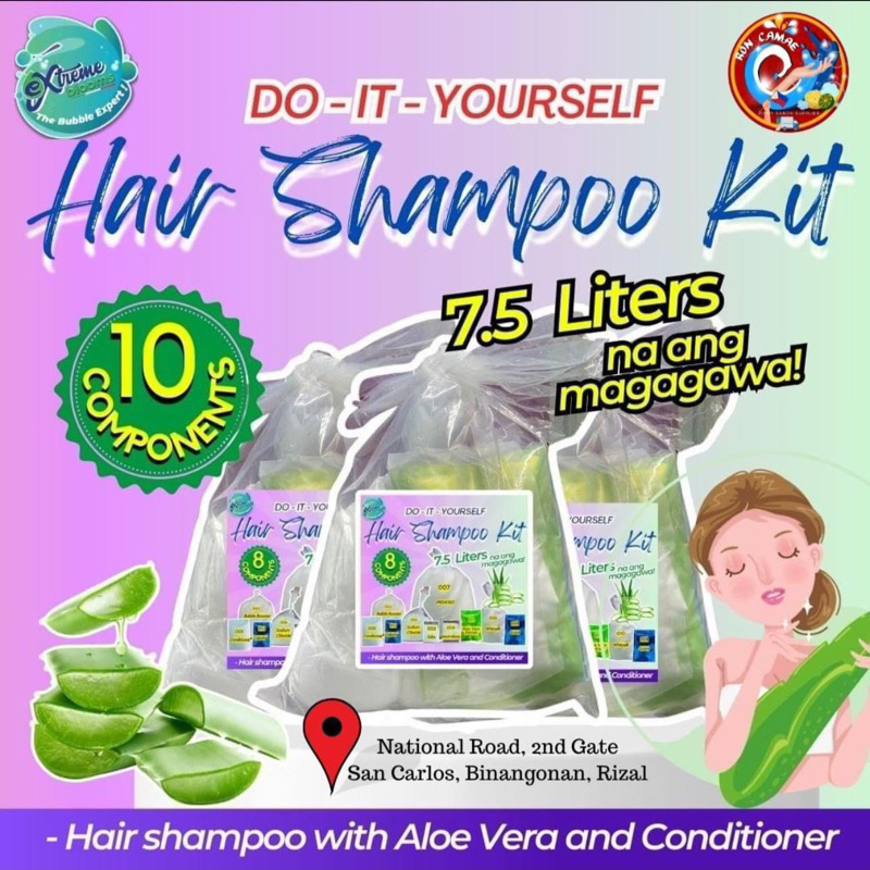 Hair Shampoo DIY kit 7.5Liters yield with Aloe vera and conditioner ...