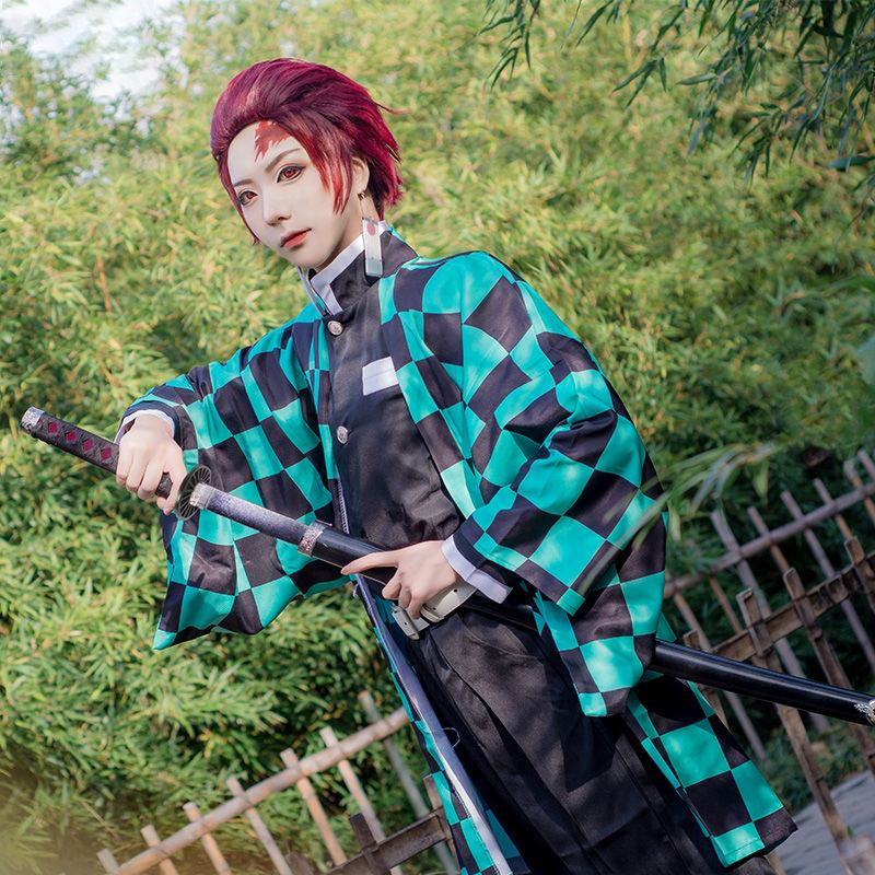 24H Ship Demon Slayer No Yaiba Kimetsu Tanjiro Cosplay Costume for Men ...