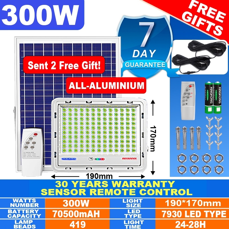 solar flood light outdoor Waterproof 1500W outdoor waterproof IP67 solar lights LED with Remote ...
