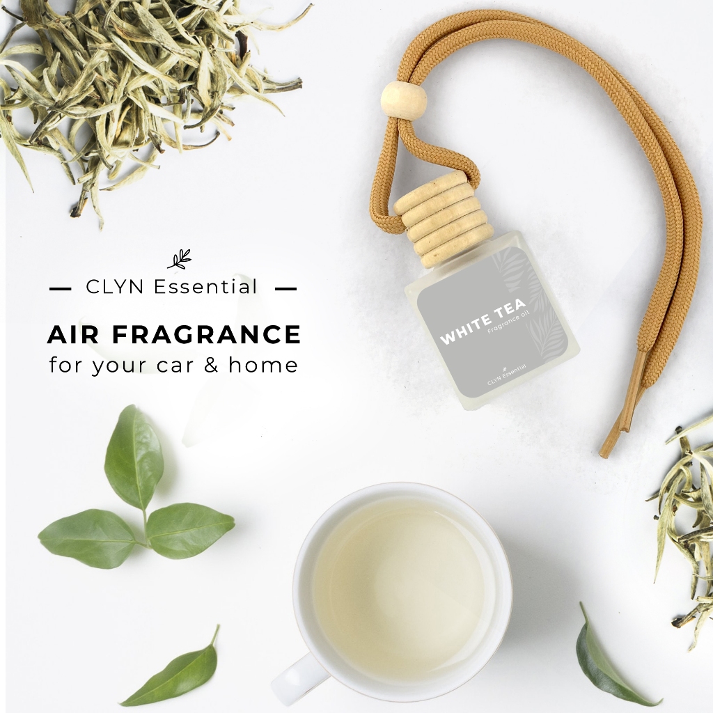 CLYN Essential Wh!tE Te@ Car Scent Oil-Based Hanging Diffuser (10ml ...