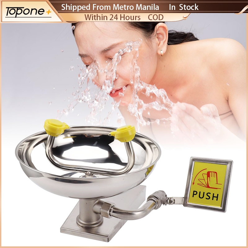 304 Stainless Steel Emergency Eyewash Station Wall Mounted Safety Eye ...