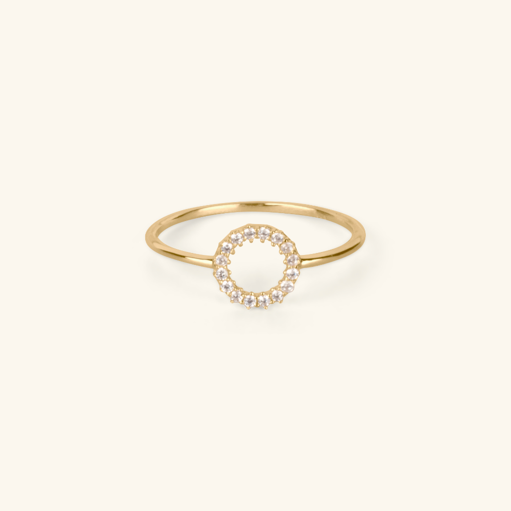 Foundry 14k Gold Halo Stacker Ring | Shopee Philippines