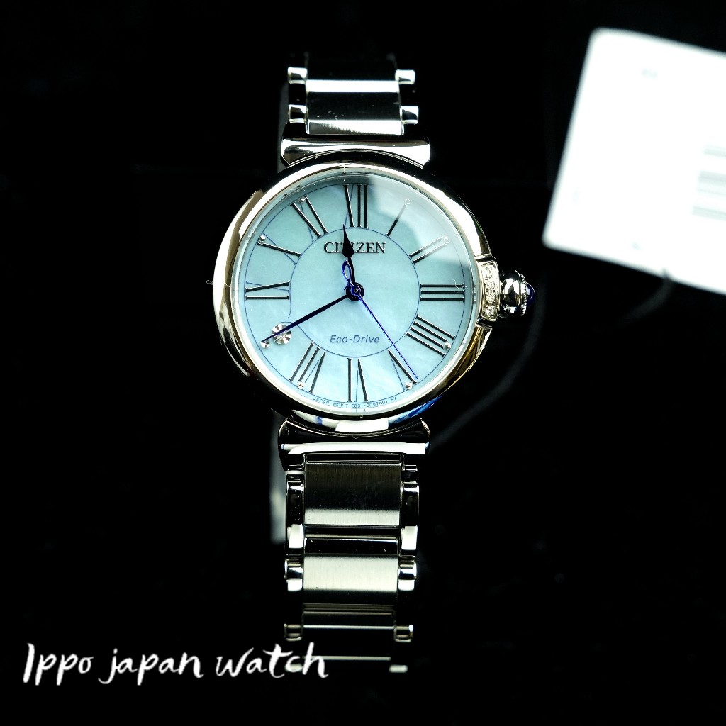 JDM WATCH ★ Citizen L round Series EM1060-87N White Shell Eco-Drive ...